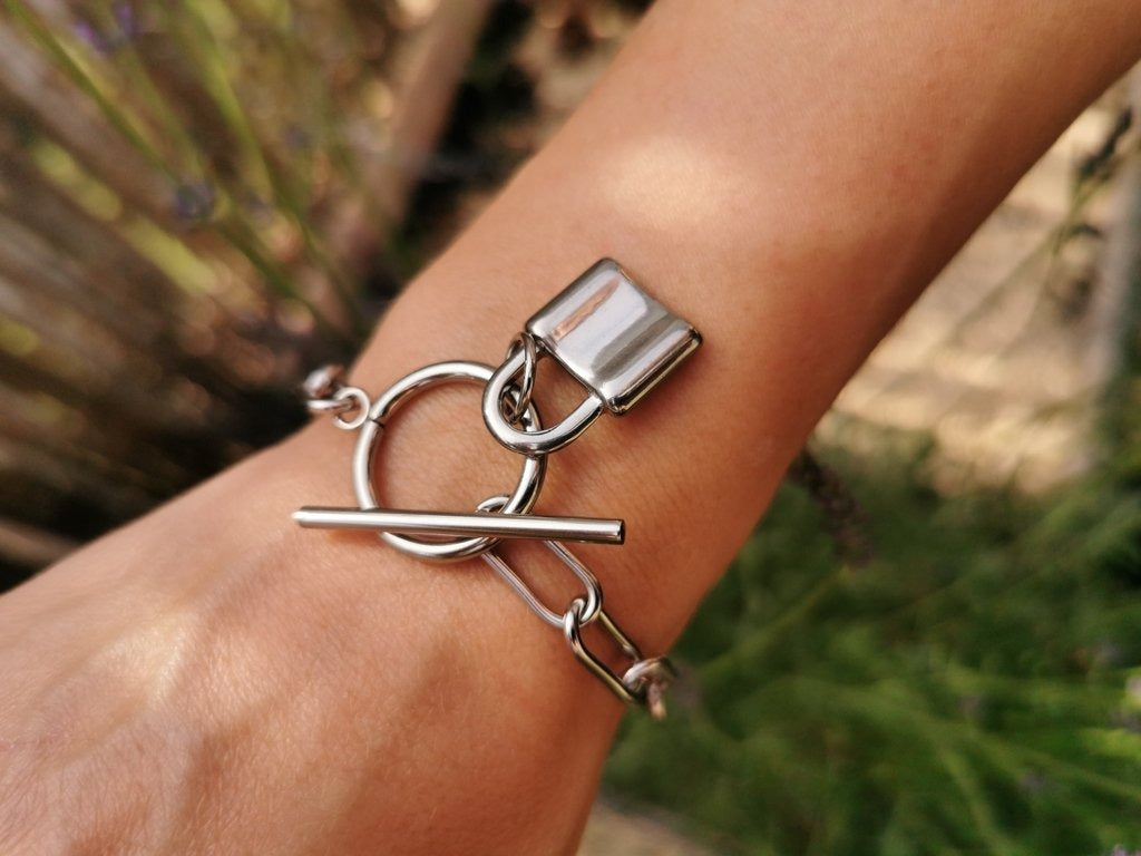 Bracelet cadenas argenté – Kaélou-bijoux